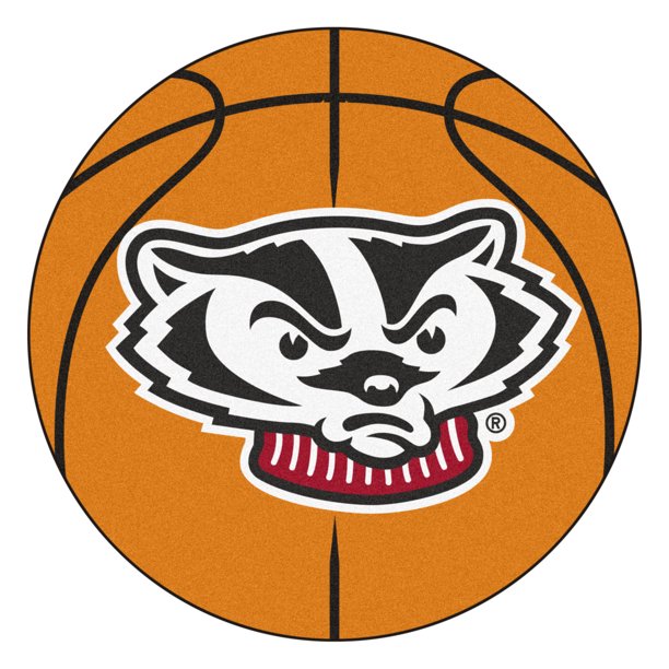Wisconsin Basketball Mat 27" diameter - Walmart.com