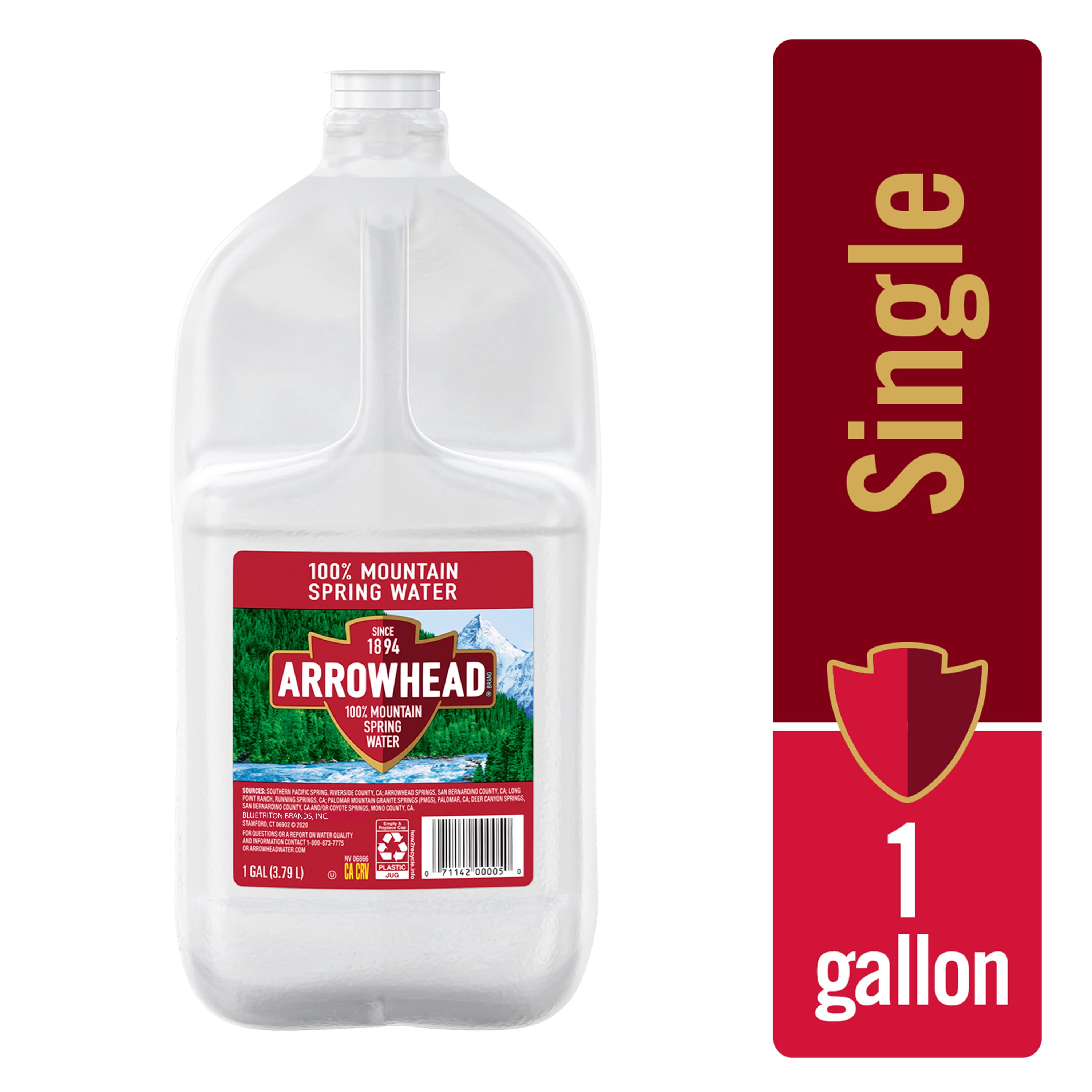 ARROWHEAD Brand 100% Mountain Spring Water, 1 gallon - Walmart.com
