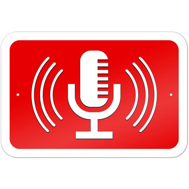 Microphone Recording Streaming Broadcasting Singing Radio Podcast Sign ...