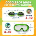 Frogglez Junior Children's Blue Frogz Swim Goggles with Fabric Strap ...