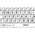 Large Letter Keyboard Stickers Non Transparent White Background Upper ...