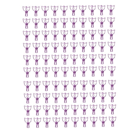 Paper Clamps, 100pcs Cat Shape Binder Clips Cute Cartoon For Bill For ...