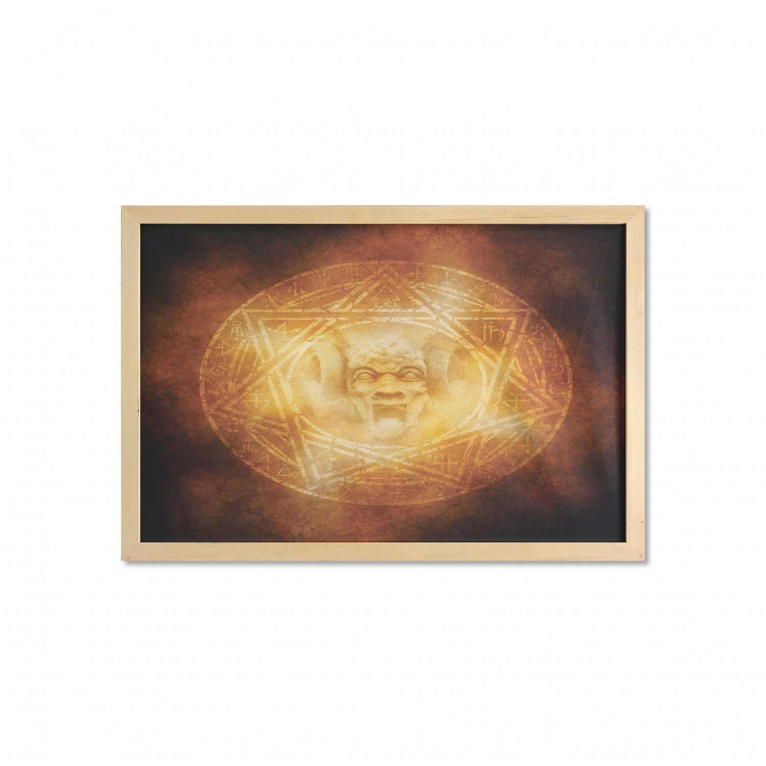 Horror House Wall Art with Frame, Demon Trap Logo Ceremony Creepy Scary ...