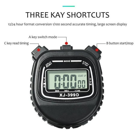 Digital Stopwatch Timer Accurate Large Display Stopwatch Waterproof ...