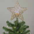 Northlight 13" Lighted Gold Star with Rotating Projector Christmas Tree ...