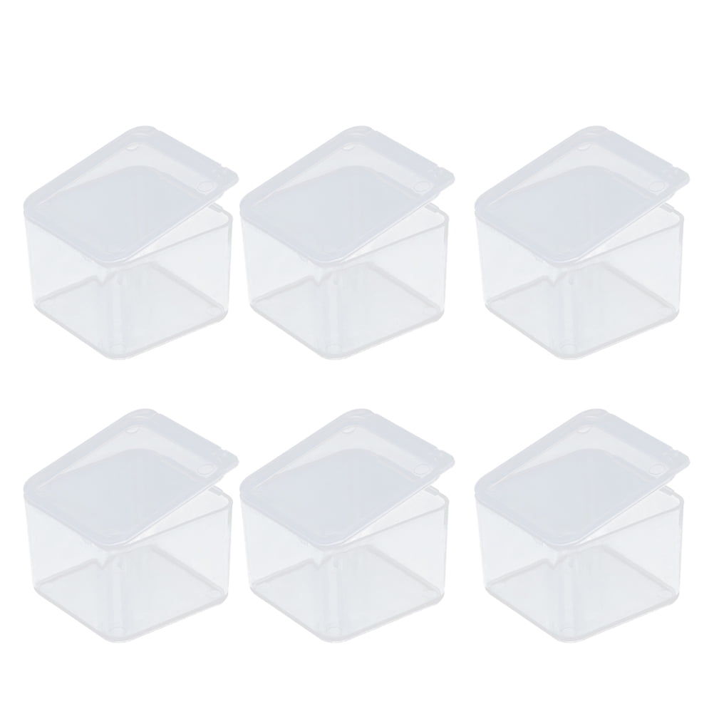 50Pcs Small Clear Plastic Containers Component Storage Box Mini Tool ...