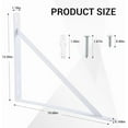 20 x 13 inch Heavy Duty Shelf Brackets, 4-Pack White Metal L Brackets ...