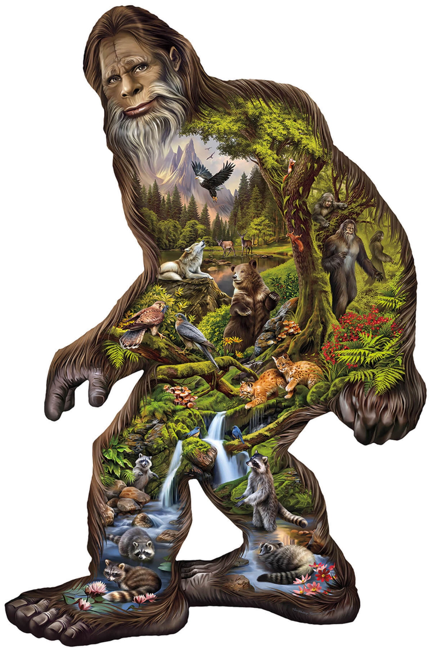 Out of the Forest Bigfoot Jigsaw Puzzle (850 Pieces) - Walmart.com