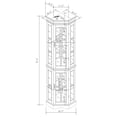 Corner Curio Cabinet with 5 Shelves and Lighting System, Walnut(E26 ...