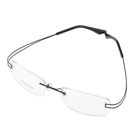 Black Rimless Eyewear Business Optical Glasses Frame Eyeglasses ...