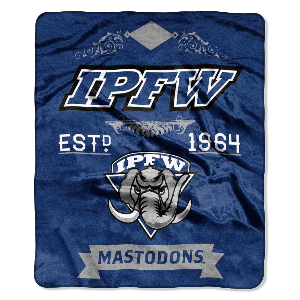 Indiana Purdue Fort Wayne IPFW NCAA Mastodons 50x60 Label Design Royal ...