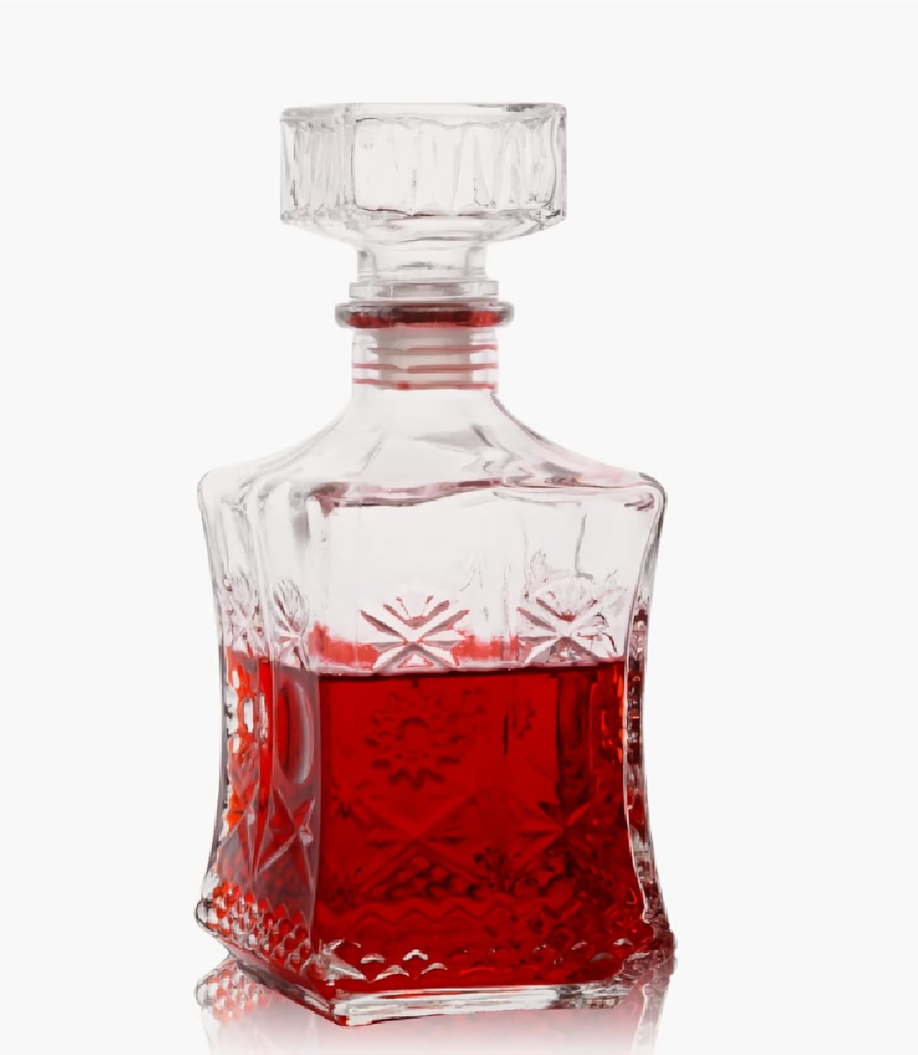 Whiskey Decanter-Liquor Decanter with Airtight Stopper-Lead-Free ...