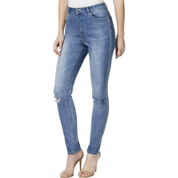 Nanette Lepore - Nanette Lepore Womens Gramercy Denim Studded Skinny ...