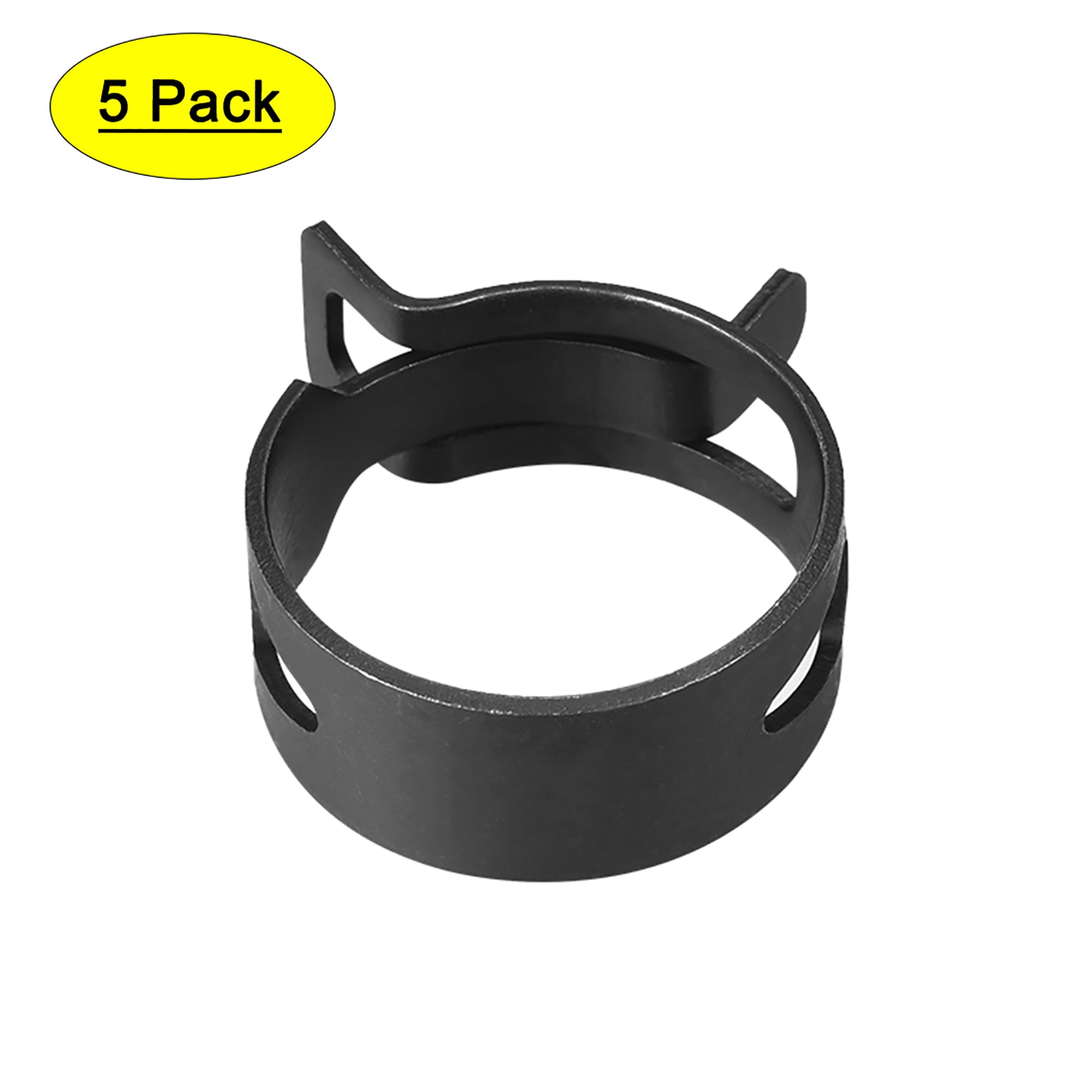 Uxcell 32mm Black Steel Band Spring Clamp for Fuel Line Silicone Hose 5 ...