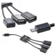 Cable Adaptador Macho Usb 3 En 1 For Viaje Otg Micro Usb Hub | Bodega ...