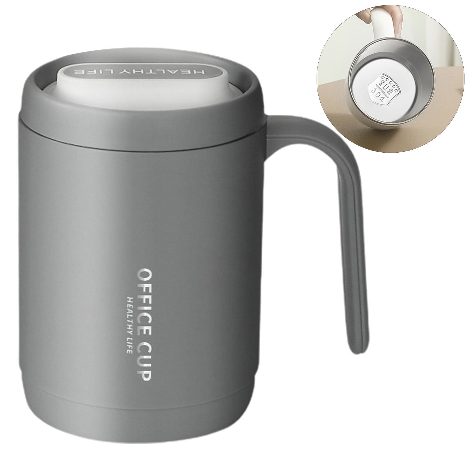 DISHAN Sealing Water Cup with Cover - 500ml Capacity, Silicone Ring ...