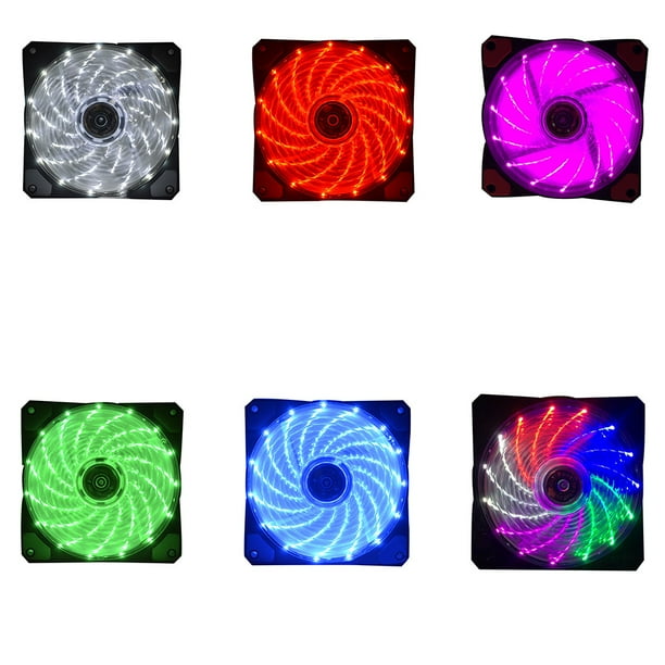 Ultra Silent LED Case Fans Fashion Light Up LED Cooling Anti-Vibration ...