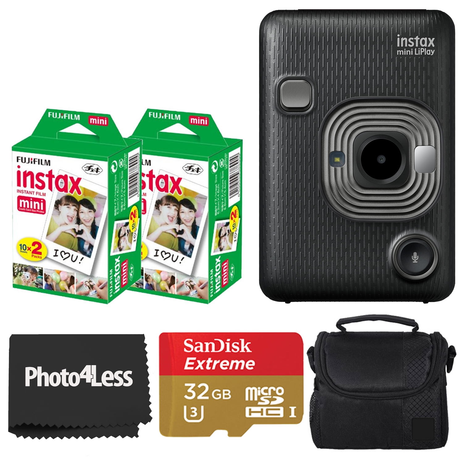 Fujifilm Instax Mini Liplay Dark Grey Camera - Limited Edition + 2X ...