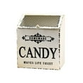 Decorative Antique Style Tin Candy Container Metal Storage Box Rustic ...