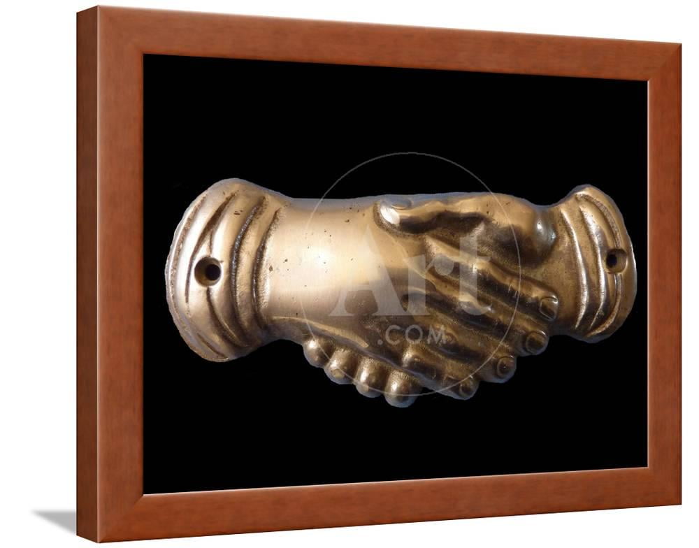 Masonic Handshake Symbol, End of 19th C, Framed Art Print Wall Art Sold ...