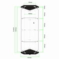 Black Glass Display Cabinet - 4 Shelves, Pentagon Curio Cabinet ...