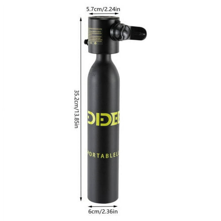 Portable Oxygen Tank 3.0 CU FT Mini Scuba Tank & High-Pressure Pump Kit ...