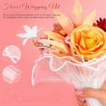 BESTYASH White Floral Mesh Wrapping Paper for Bouquets - Elegant Flower ...