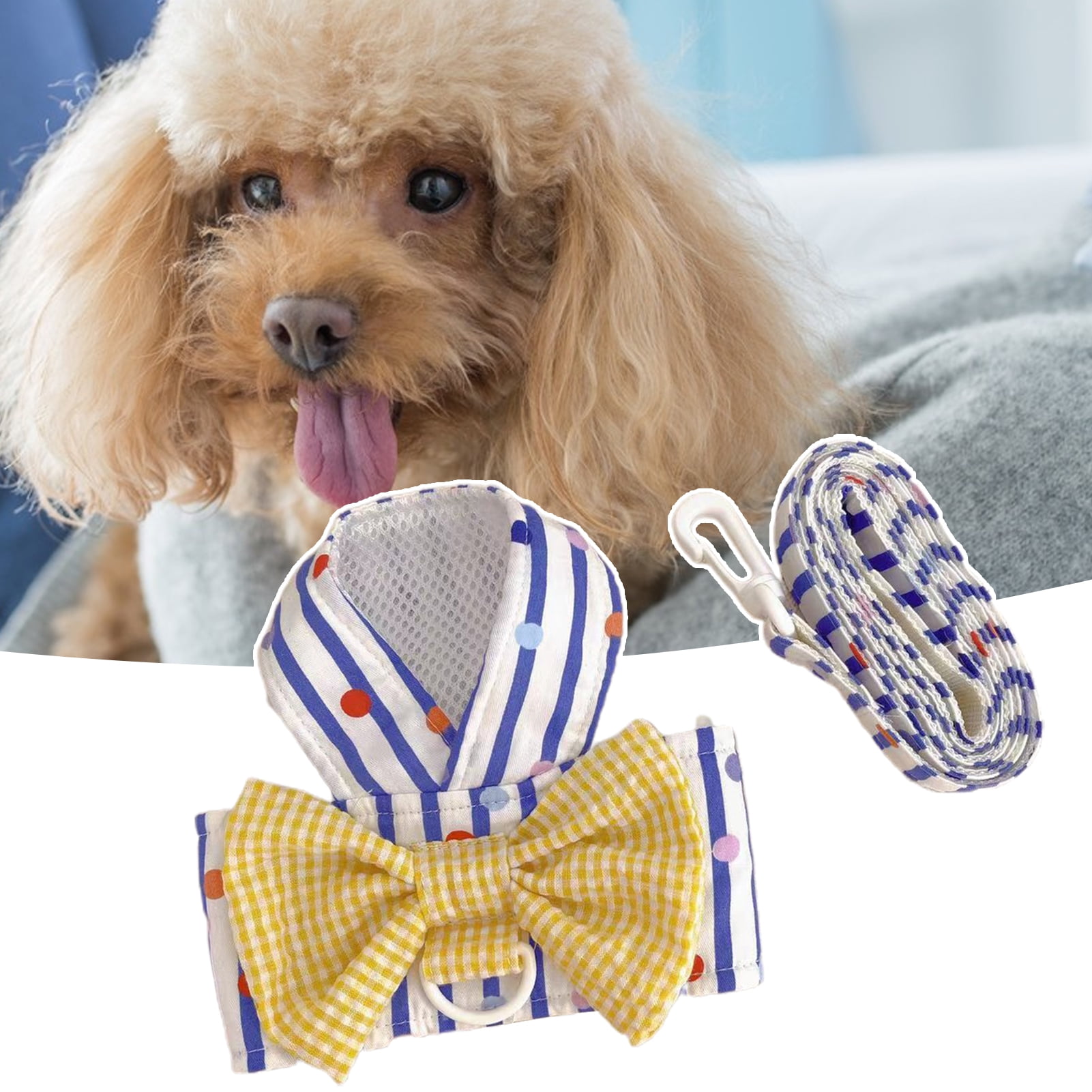 Travelwant Dog Harness Dress with Leash Set, Puppy Dress Harness with ...