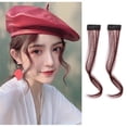 2Pcs/set Synthetic Hair Bangs Clip in Front Side Bangs Wavy Curly Hair ...