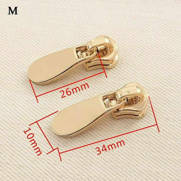 5/2x Gold Universal Zip Head Zipper Fixer Sliders Puller Repair ...