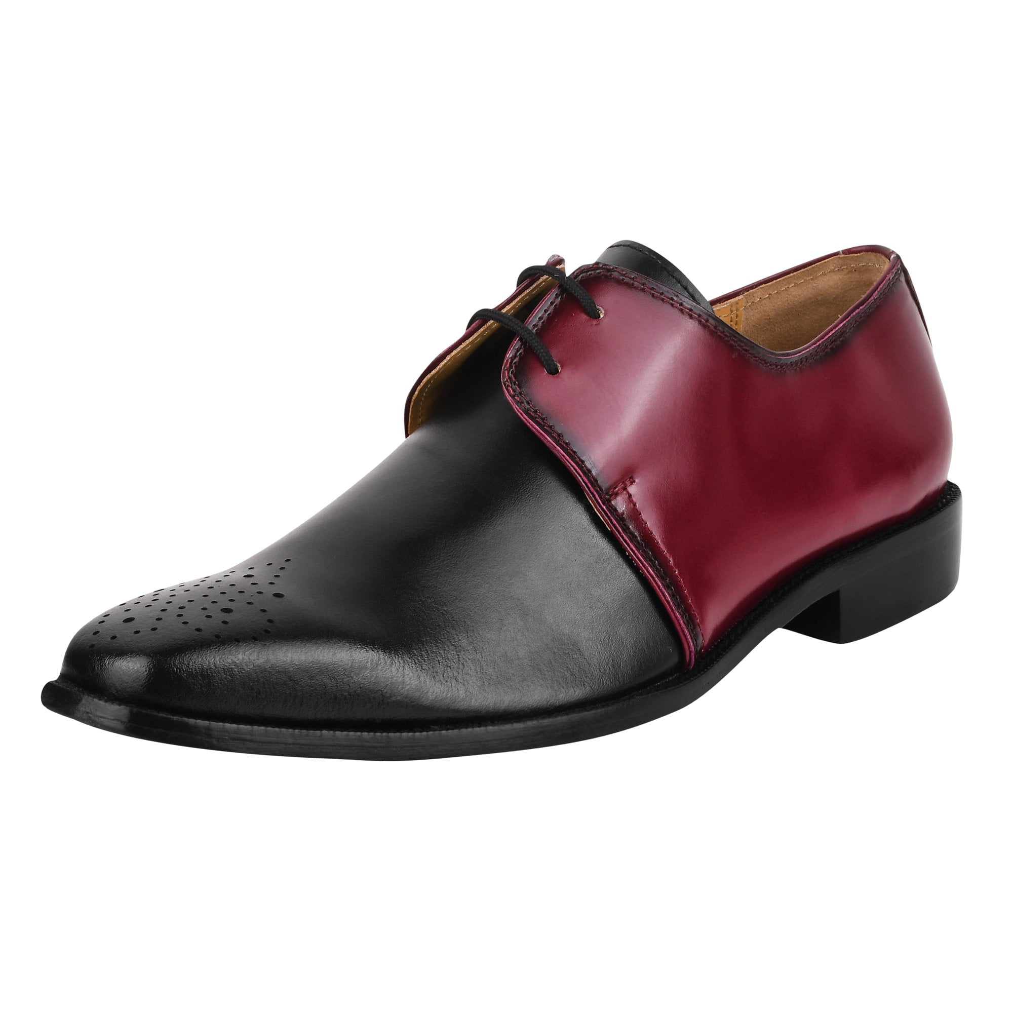 LIBERTYZENO Mens Genuine Leather Oxford Formal Dress Shoe - Walmart.com