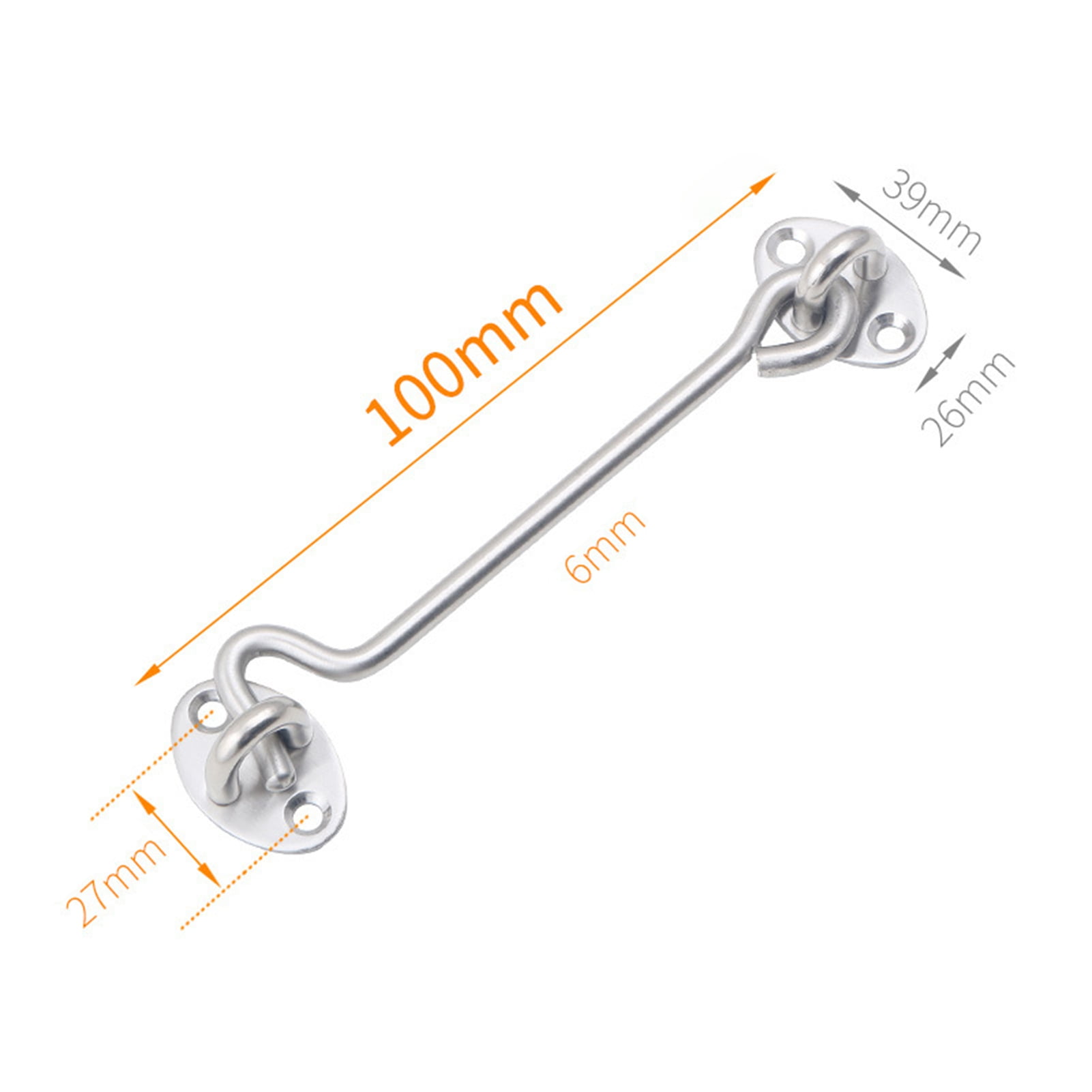 Hobeauty Privacy Hook Latches Door Lock Gate Latch Set Rust-resistant ...