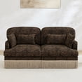Comfy Chenille Leopard Printing Loveseat Sofa,Delicate Tassel Edge ...