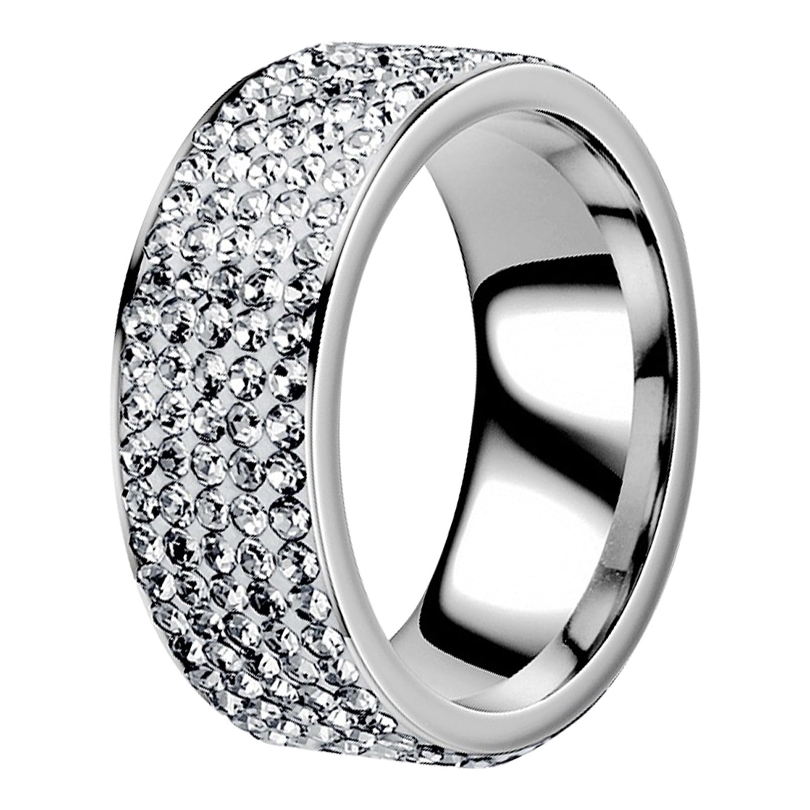 Click here for Weiqiqre Shiny Full Diamond Ring Five Rows Cubic Z... prices