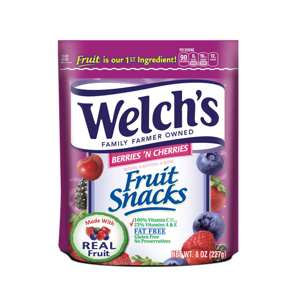 Welch's Berries 'N Cherries Fruit Snacks, 8 Oz - Walmart.com - Walmart.com