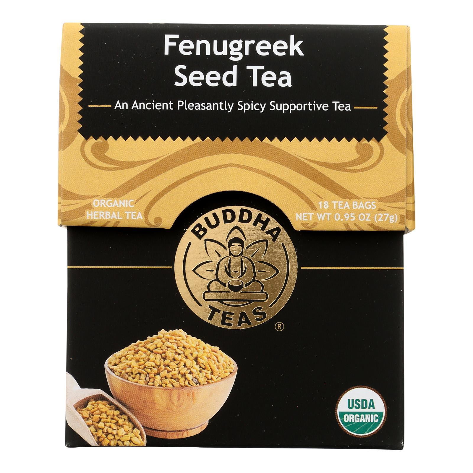 Buddha Teas - Organic Tea - Fenugreek - Case of 6 - 18 Count - Walmart.com