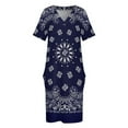 Bandana - Navy Blue - Loose Pocket Dress Prom gown long dress women summer dress woman 2025 ...
