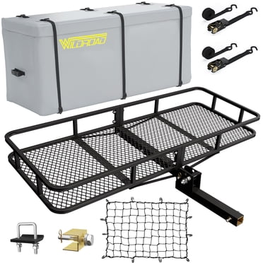 Aluminum Hitch Cargo Carrier Utility Basket with Loading Ramp - Walmart.com