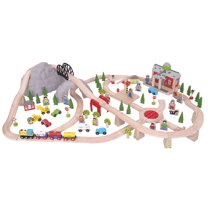 12PCS Train Toys for 2 3 4 Year Old, Wooden Train Set Toy for Toddler ...