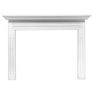 DecMode 45" x 43" Wood Black Freestanding Scroll Surround Fireplace ...