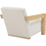 Meridian Furniture Ward Cream Linen Textured Fabric Accent Chair ...