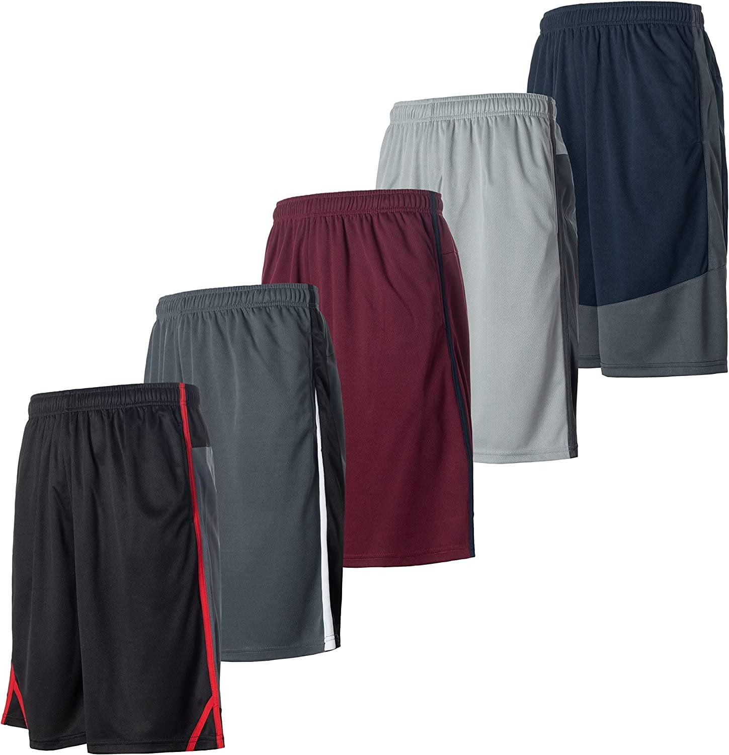 Athletic Shorts for Men - 5 Pack Pack Men's Activewear Quick Dry ...