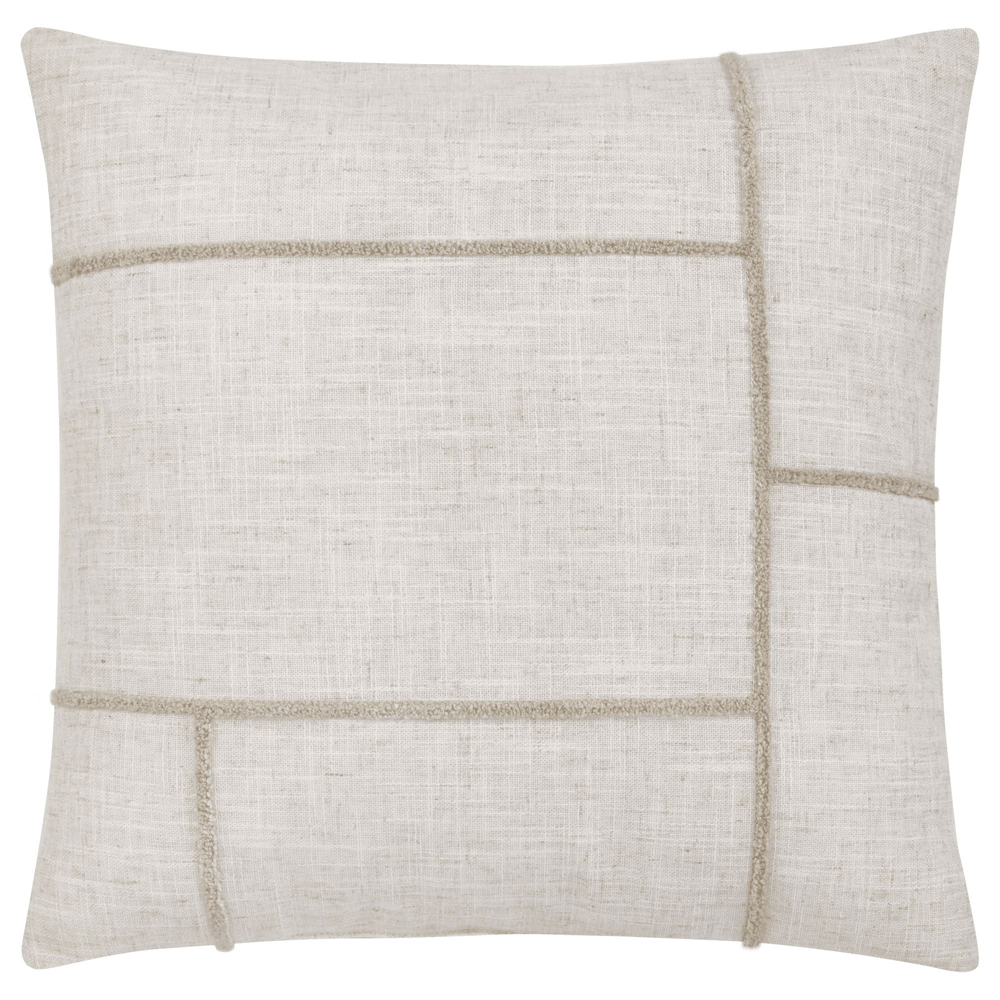 Click here for Bouclair Geometric Stitching Square Cushion  Natur... prices