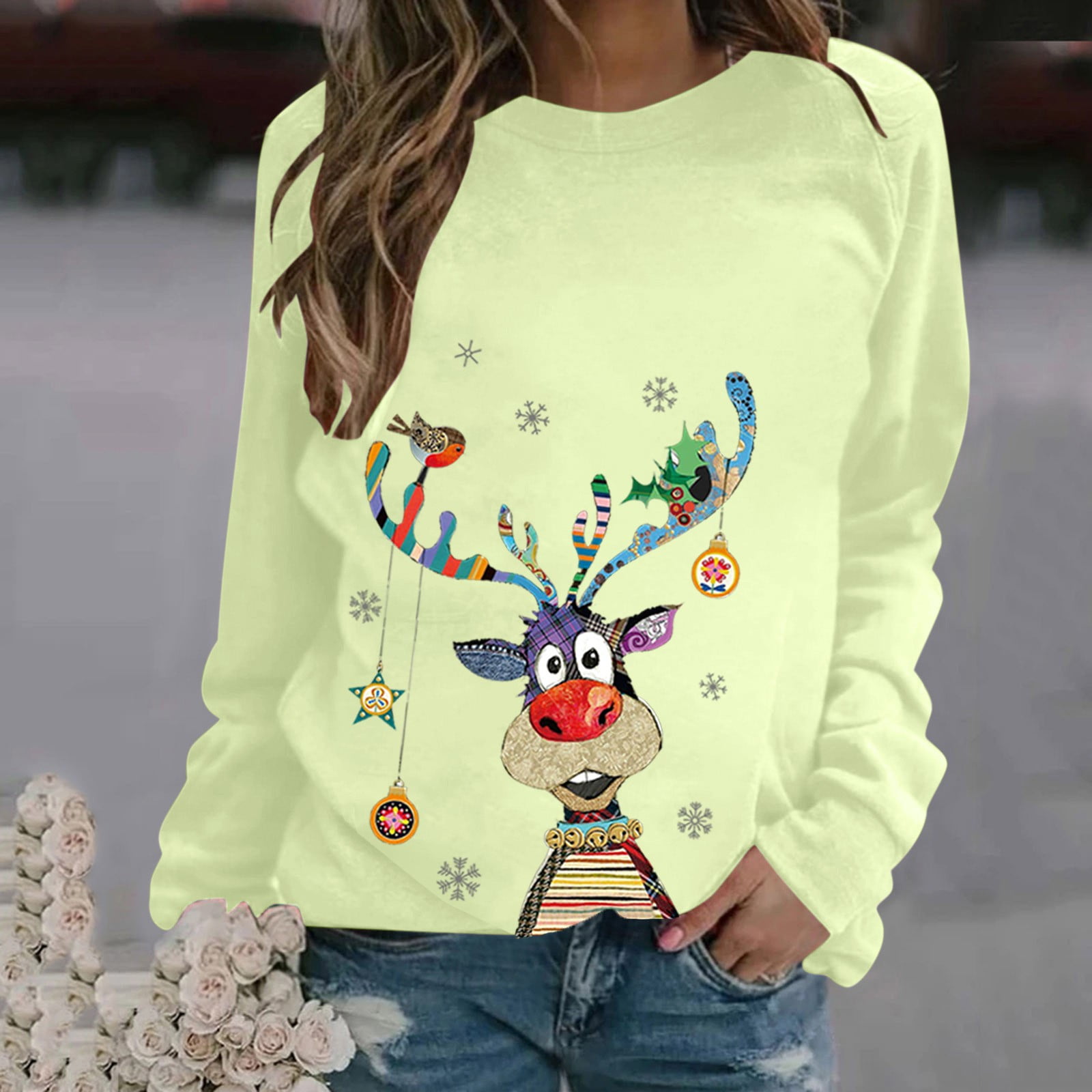 Click here for Chgbmok Merry Christmas Hoodie Womens Round Neck P... prices