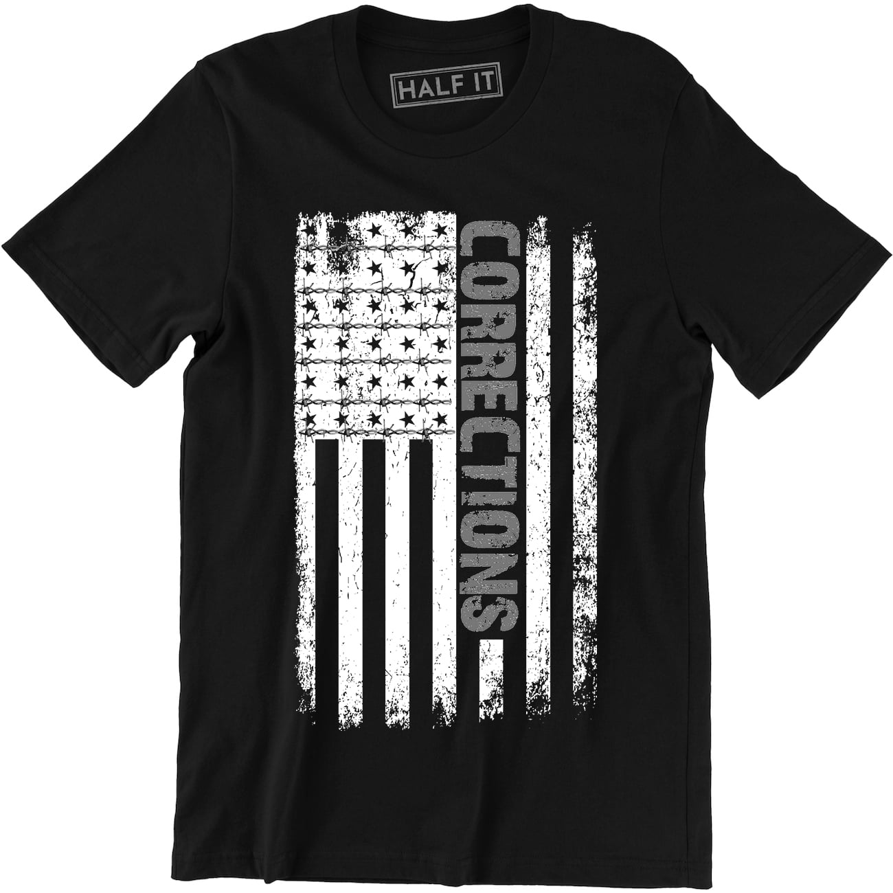 Corrections Correctional Officer - USA Flag Men's Gift T-Shirt ...