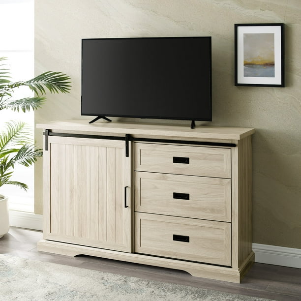 Manor Park Sliding Door TV Stand for TVs up to 60", Birch - Walmart.com