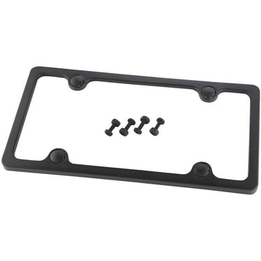 Auto Drive Plastic License Plate Frame with Fasteners, Black - Walmart.com