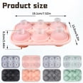 CMrtew Ice Cube Tray, 2 inch Rose Ice Cube Trays with Covers, 6 Cavity ...