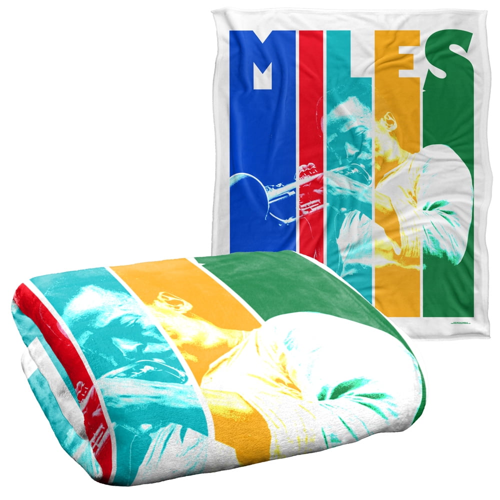 Miles Davis Blanket, 50"x60" Miles Color Block Silky Touch Super Soft ...