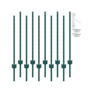 FRPT12500070G4N 1.25 in. x 7 ft. Green Studded T-Post, Pack Of 5 ...